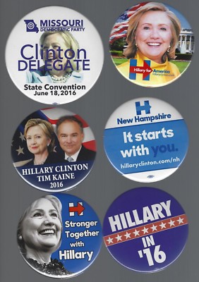 2016 HILLARY CLINTON CAMPAIGN BUTTON COLLECTION - D | eBay UK