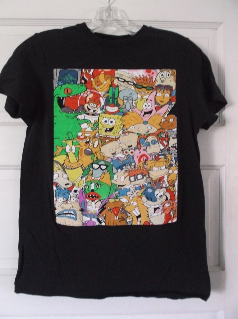 Men's SMALL Classic Nickelodeon Cartoon Characters Gr… - Gem