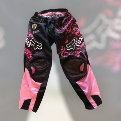 NWT FOX Youth 180 Motocross Butterfly Girls Pink Racepant Padded Size ...