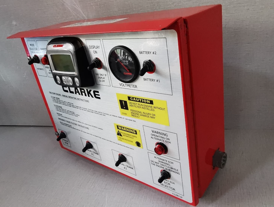 Clarke Fire Pump Engine Instrument Panel C12B719 | eBay