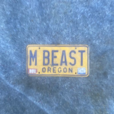 80s Yellow OREGON VANITY LICENSE PLATE MBeast MRBEAST | eBay