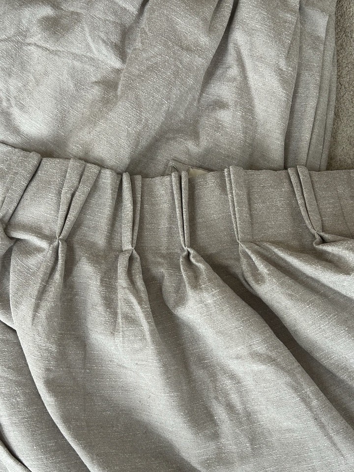 Curtains 2 Go Luxury Bespoke Inter Lined Curtains Grey Pinch Pleat W128 ...