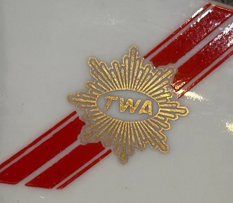 TWA Trans World Airlines Vintage First Class REGO 6" Dessert Plate ...