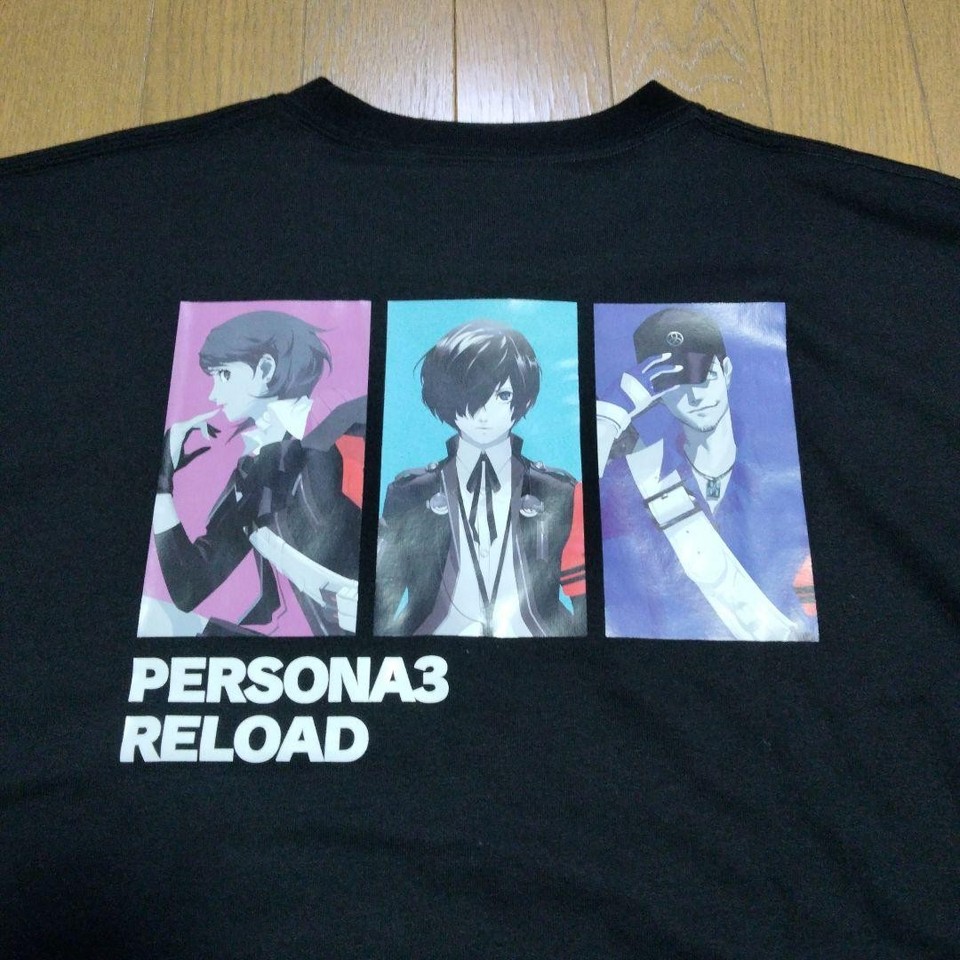 Persona 3 Reload TShirt L w/ Sticker Black Used Condition, P3 | eBay