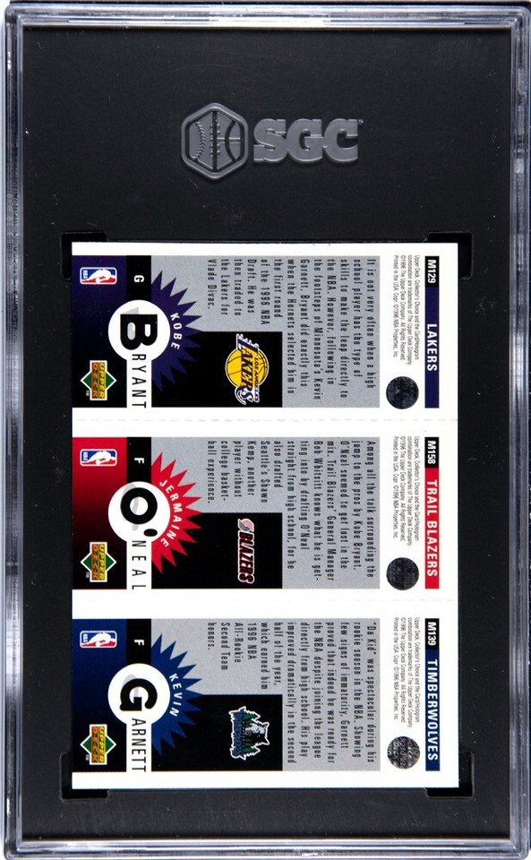 1996-97 Upper Deck Choice Mini KOBE BRYANT/KEVIN GARNETT RC SGC 8.5 | eBay