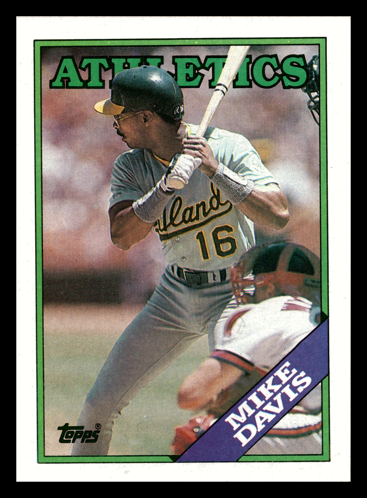 1988 Topps Mike Davis Oakland Athletics #448 Centered Mint | eBay