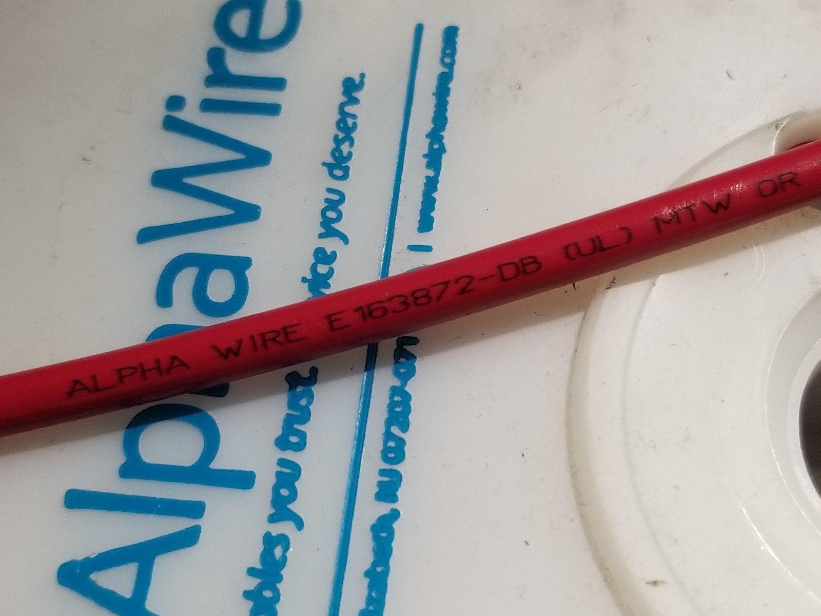 Alpha Wire 3080 #12awg Tinned Copper Hook Up Wire 600V 105C MTW TEW RED ...