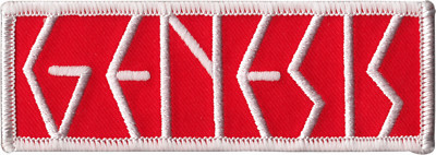 Patch - Genesis Red White Logo Rock Music Band Embroidered 4.25" Iron ...