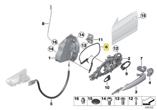 Genuine BMW F34 F36 318d Bowden Cable Outside Door Handle Front ...