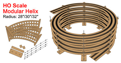 NEW! 30" Radius Helix For 28" - 30" - 32" Tracks (Best for HO scale) | eBay