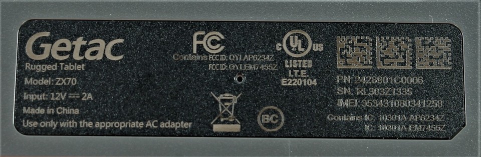 New GETAC ZX70 Premium Rugged Tablet 7", 32GB, Android | eBay