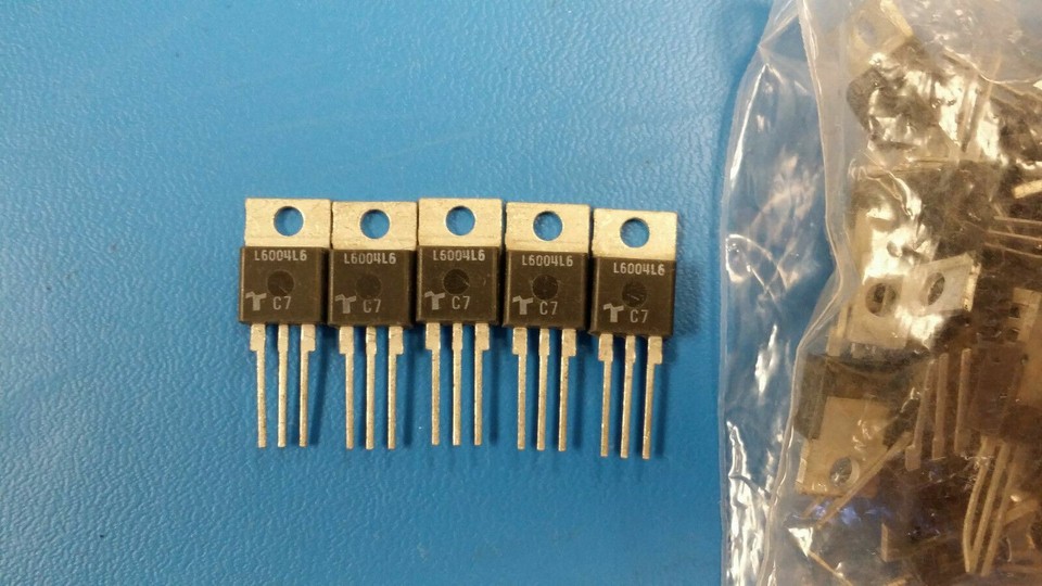 (5 PCS) L6004L6 TECCOR Thyristor TRIAC 600V 4A 3-Pin(3+Tab) TO-220AB ...