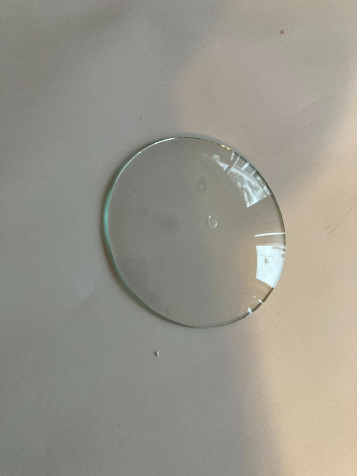 7 1/8" to 10" Diameter Barometer Replacement CONVEX glass with Center ...