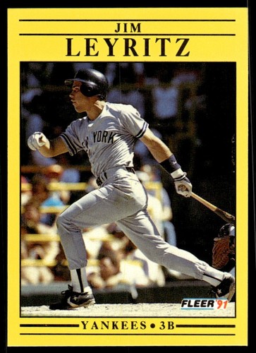 1991 Fleer Baseball Card Jim Leyritz New York Yankees #671 | eBay