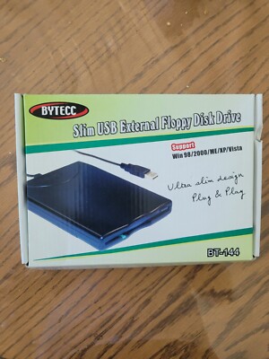 BYTECC BT-144 Slim USB External Floppy Disk Drive 3.5" -- Plug & Play ...