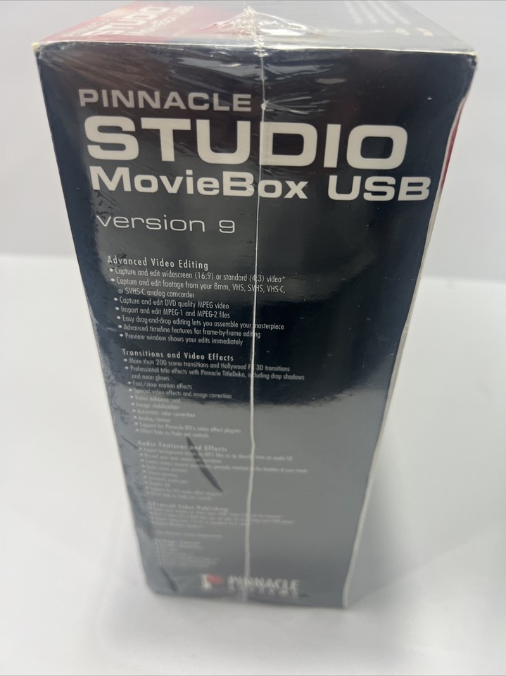 Pinnacle Studio MovieBox USB ver. 9 Video Editing (FACTORY SEALED!!) | eBay