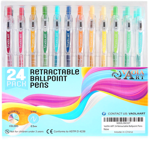 Retractable Gel Pens - Colored Pens for Adult Coloring - Cute Pen Set ...