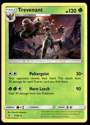 Trevenant Rare SM - Guardians Rising 7/145 LP Pokémon TCG | eBay