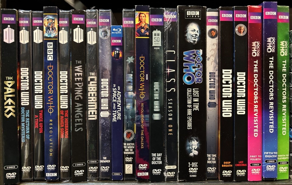 Large Doctor Who DVD collection 1963-2021 plus Dr. Who animated: 188 ...