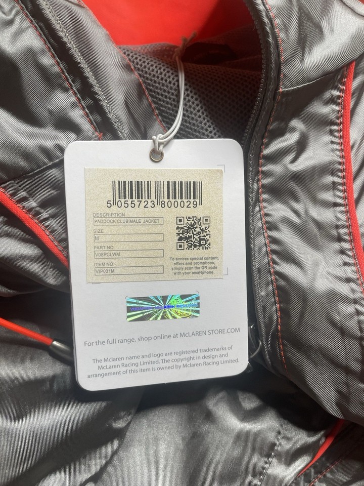 Vodafone Mclaren Mercedes-Benz Jacket Mens Medium VTG Formula 1 Racing ...