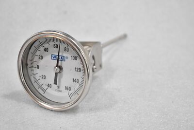 WIKA TEMPERATURE GAUGE 0-160 DEGREE FAHRENHEIT RANGE 2 DEGREE SUBD, 3/4 ...