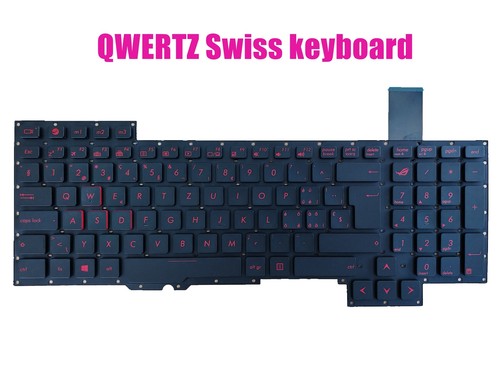 QWERTZ Swiss backlit keyboard for Asus G751J G751JL G751JM G751JY ...