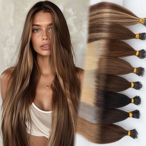 THICK 150G Nano Ring Tip Remy Human Hair Extensions Micro Beads ...