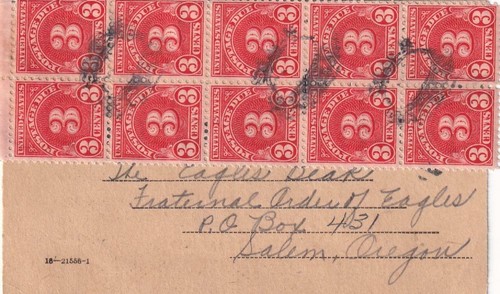 193X, Notice of Forwarding Address, Form 3547, Stayton, OR, See Remark ...