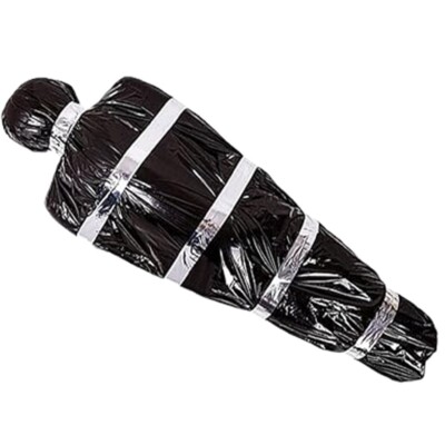 5-Ft BODY in BAG INFLATABLE Horror Prop Halloween Indoor Outdoor Yard ...