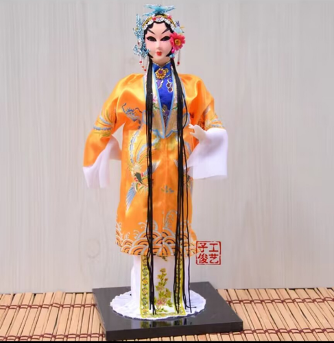 12.5" Chinese Peking Opera Beautiful Silk Figurine Doll Oriental ...