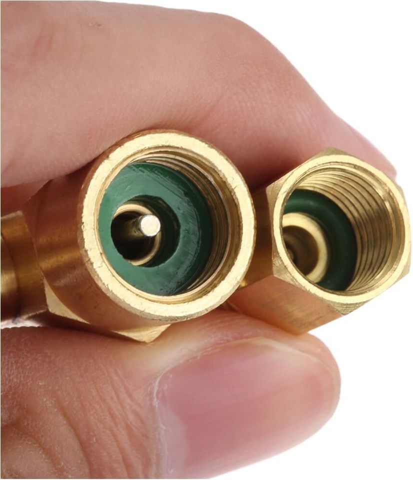 1/4'' SAE Male R134A / R1234yf Self-sealing Can Tap with R134A Tank ...
