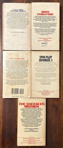 Brian Stableford Paperback Lot of 5 Books Vintage DAW Science Fiction ...