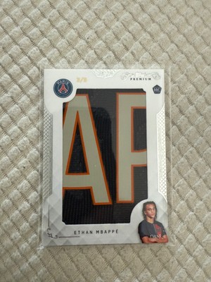 2024 topps premium psg ethan mbappe match worn name plate jumbo patch ...