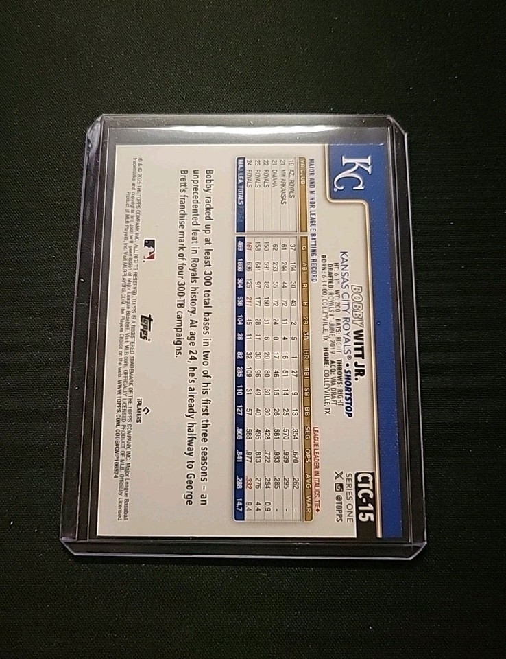 2025 Topps Series 1 Bobby Witt Jr. Companion CTC-15 NM | eBay