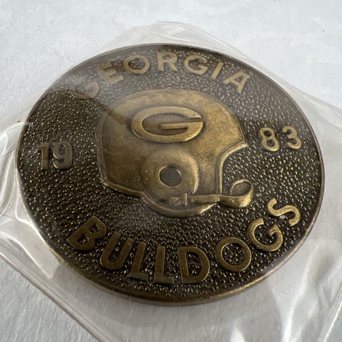 UGA UNIVERSITY OF GEORGIA BULLDOGS FOOTBALL 1983 SCHEDULE COIN TOKEN ...