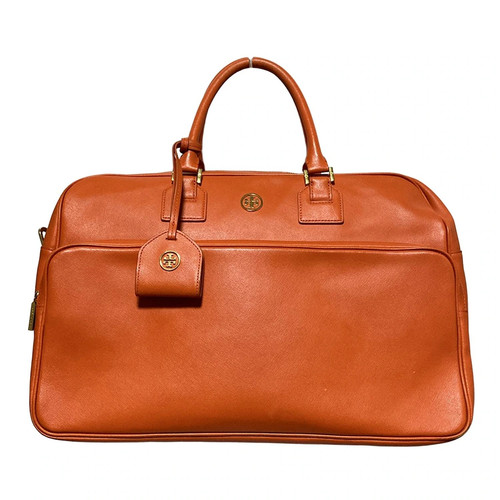 TORY BURCH - Orange Leather Boston Bag | eBay