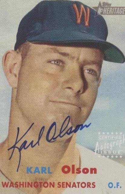 2006 Topps Heritage - Real One Autographs Karl Olson #ROA-KO (AU) for ...