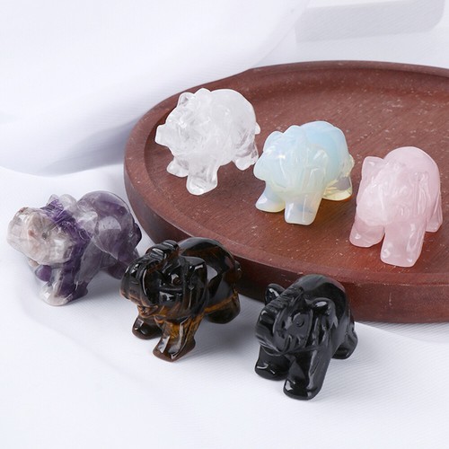 Figurine Carved Animals Statues Natural Mineral Quartz 2" Crystal ...