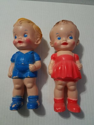 VINTAGE RUTH E NEWTON BOY AND GIRL SQUEEZE DOLLS | eBay