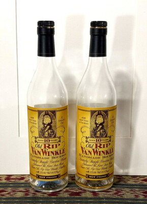 Pappy Van Winkle Whisky 10 Year - 2 Empty Bottle LOT - Rare Vintage ...