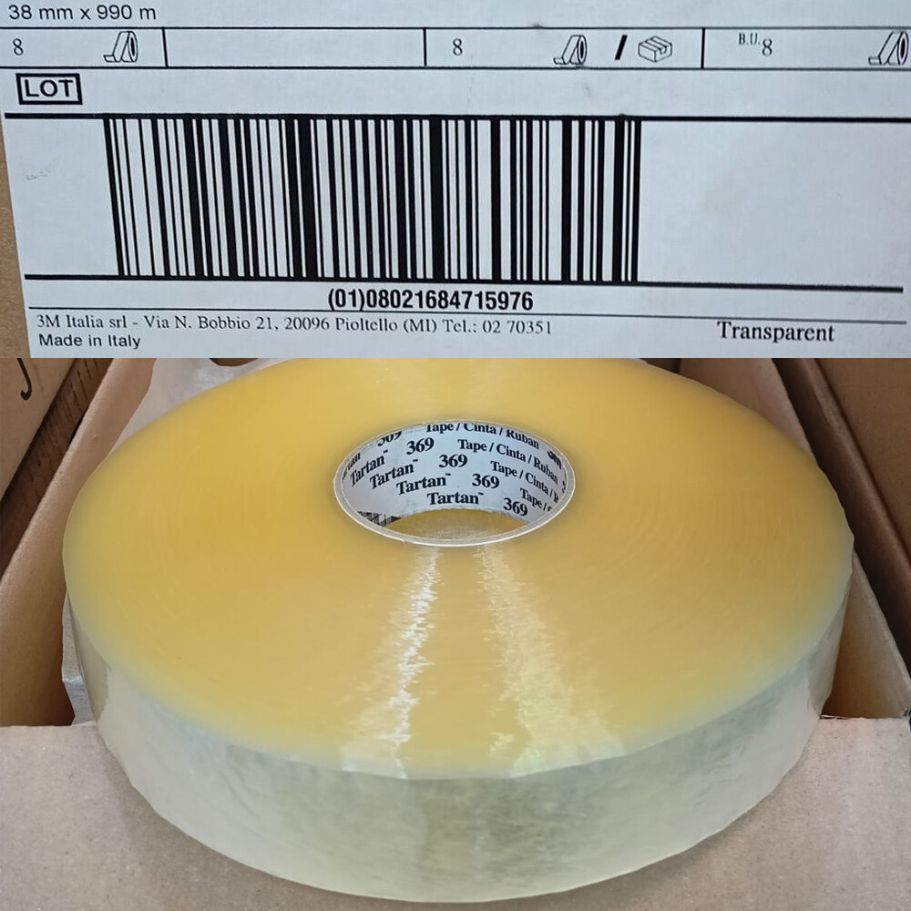 Box 6x 990m Large Roll 38mm Machine Box Packing Sealing Tape Packaging ...