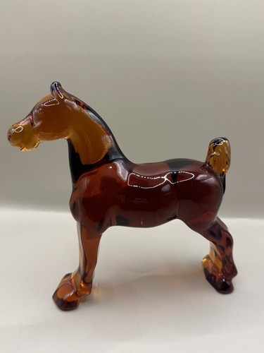 Heisey Imperial Amber Glass ASB Saddlebred Show Horse RARE Color | eBay