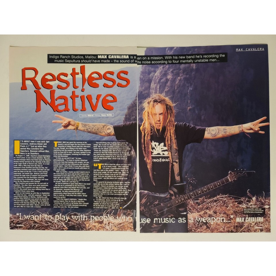 Max Cavalera 2 Page Article/Clipping | eBay