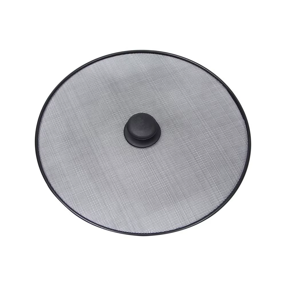 Black Splatter Screen anti Grease Frying Pan Oil Splash Guard Lid Fine ...