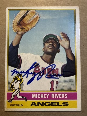 Mickey Rivers 1976 Topps #85 Autographed SIGNED Card - California ...