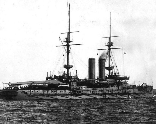 ROYAL NAVY BATTLESHIP HMS DUNCAN 1901 PHOTOGRAPH WITH STATS & HISTORY ...