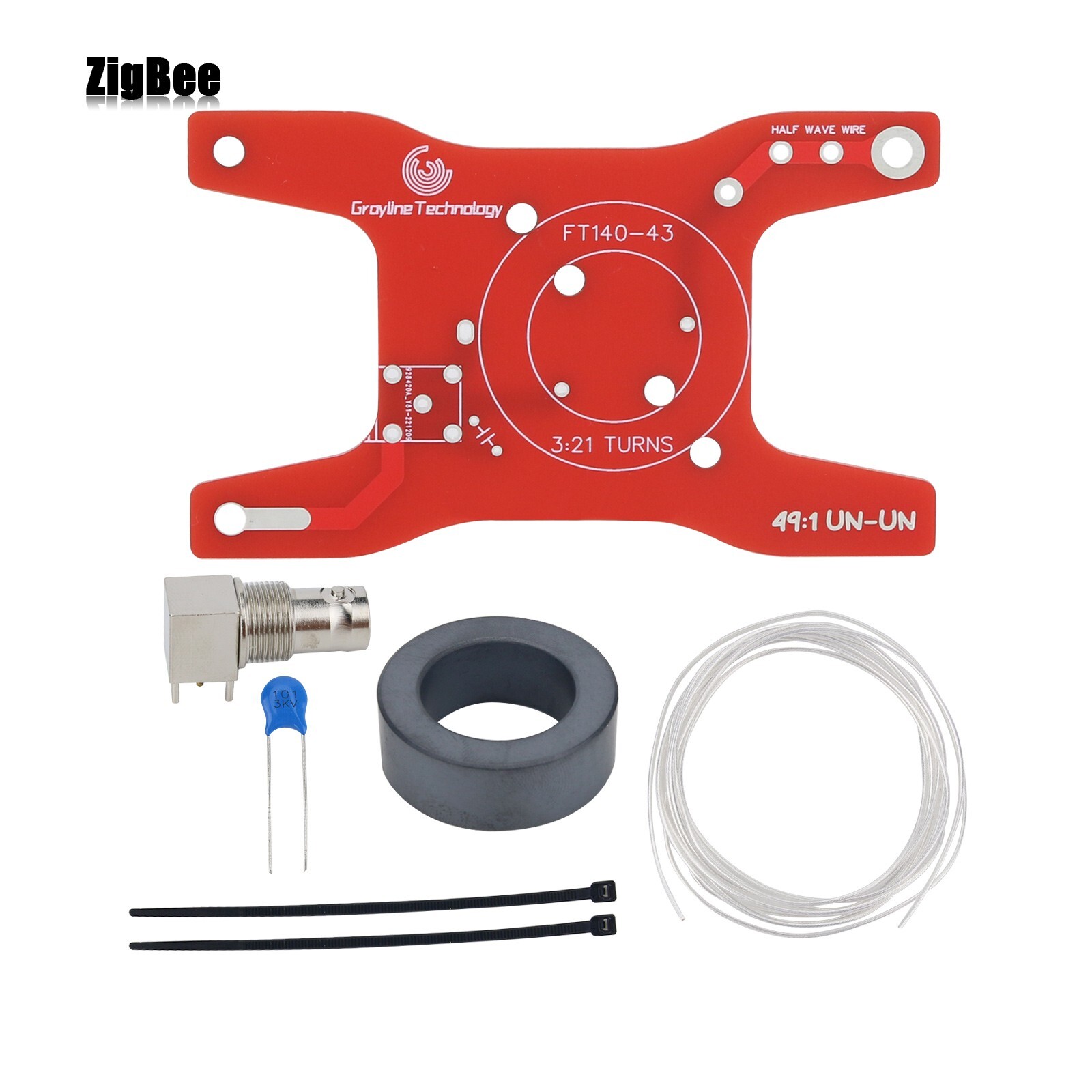 49:1 UN-UN Balun Kit DIY Unassembled Shortwave Feed Antenna Mini ...