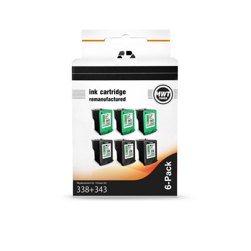 6x Ink Cartridges Sleeve R HP Deskjet 460 5740 5745 6520 6540 6620 6830 ...