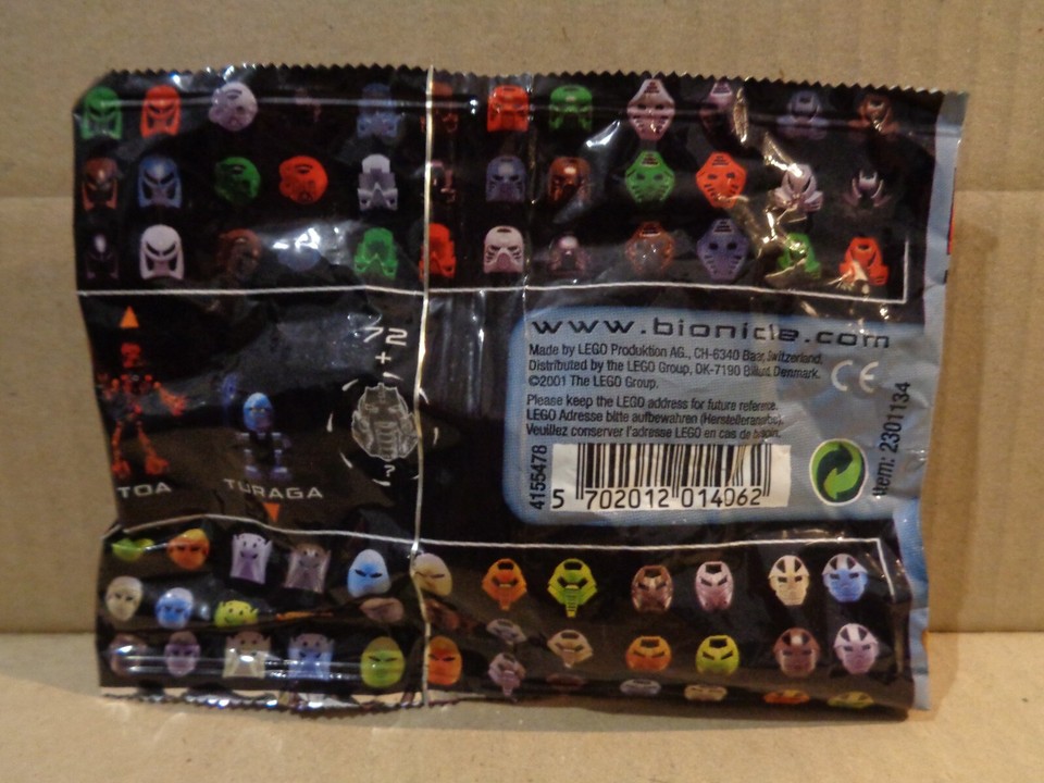 8530 BIONICLE KANOHI MASKS X2 POLYBAG LEGO TECHNIC 2001 TOA TURAGA ...