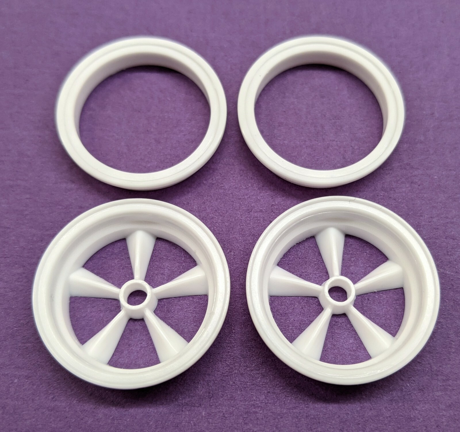 Resin 1/16 American Racing 5 Spoke Funny Car Front Wheels - Fit ...